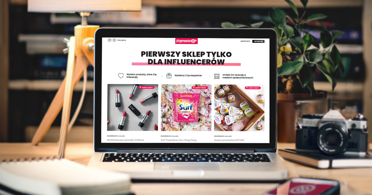 Logowanie | Fameshop. Pierwszy sklep tylko dla influencerów